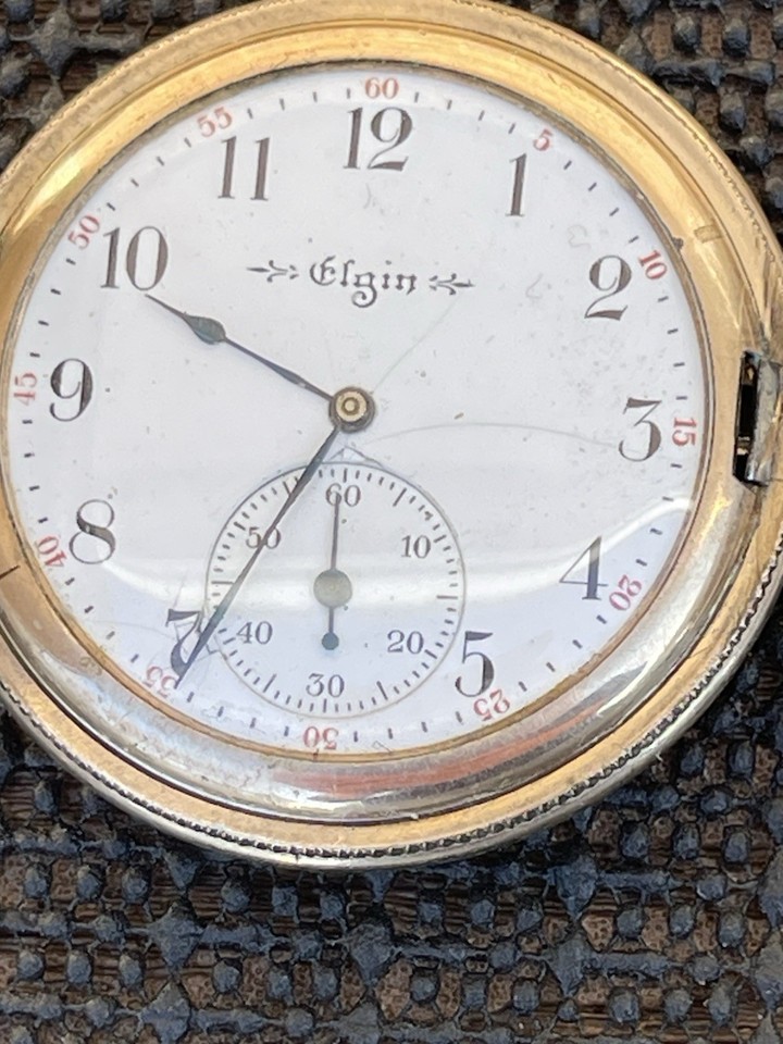 1900 Elgin Mod 2 Gr 232 12s 7j Pocket Watch Gold Filled Ornate Hunter ...