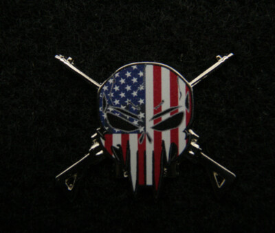 SNIPER SKULL CROSS RIFLES DEATH LAPEL HAT PIN UP MOS 8541 SCOUT US ...