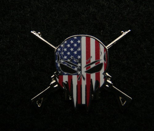 SNIPER SKULL CROSS RIFLES DEATH LAPEL HAT PIN UP MOS 8541 SCOUT US ...