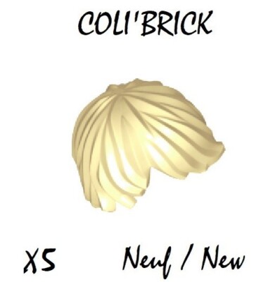 Lego 87991 - 5x Perruque Cheveux Minifig Hair male - Beige / Tan ...