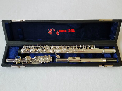 Professional 17 Open Hole Silver Plated Flute E Key B Foot | eBay