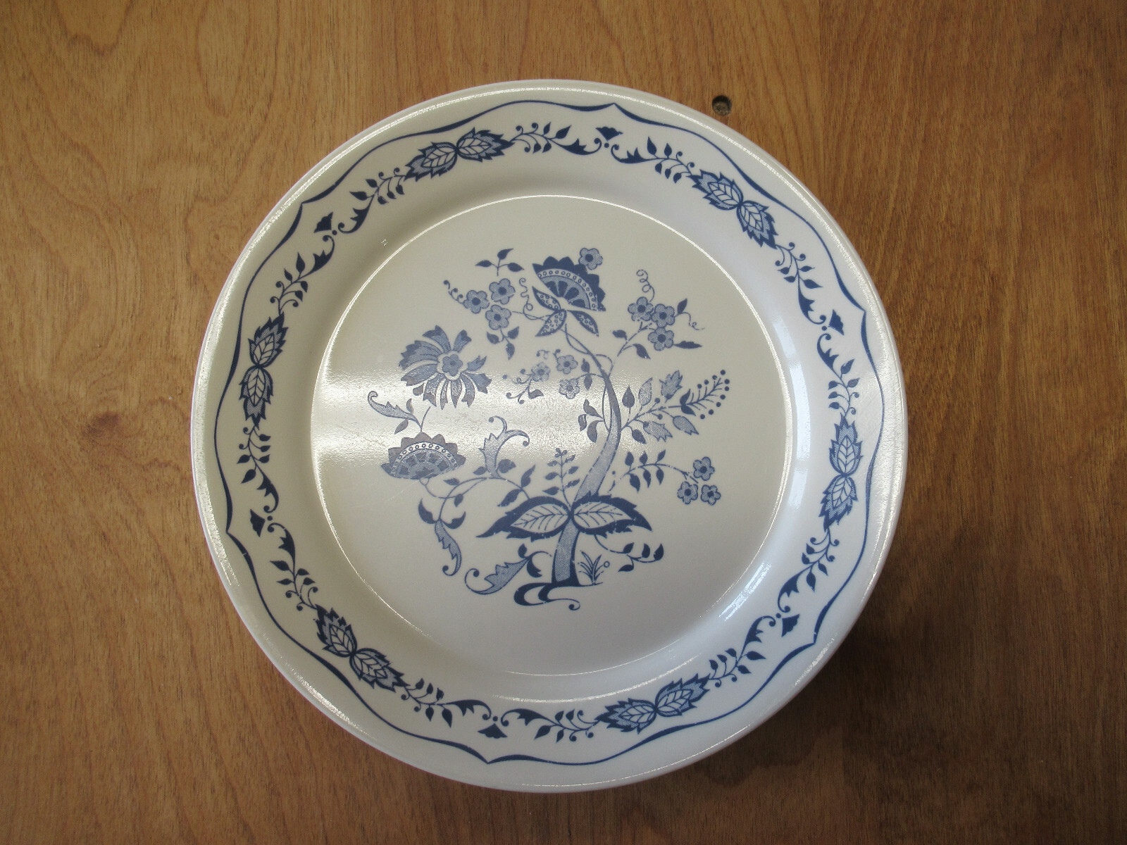 Corelle BLUE FLORAL Dinner Plate 10 1/4" Beige w Blue Design 3 ...