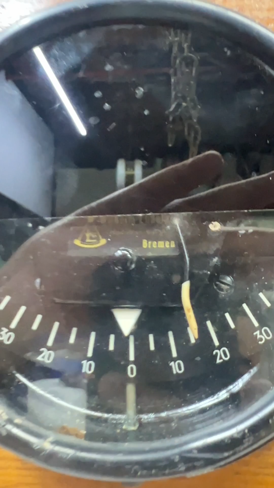 Mid-century Style Salvage "WILHELM LUDOLPH BREMEN" Old Ship Clinometer ...