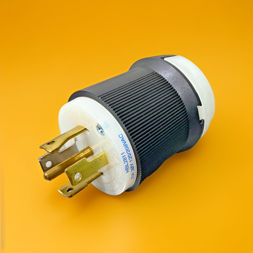 New Hubbell HBL2811 Twist Locking Connector Male 30A, 120/208VAC | eBay