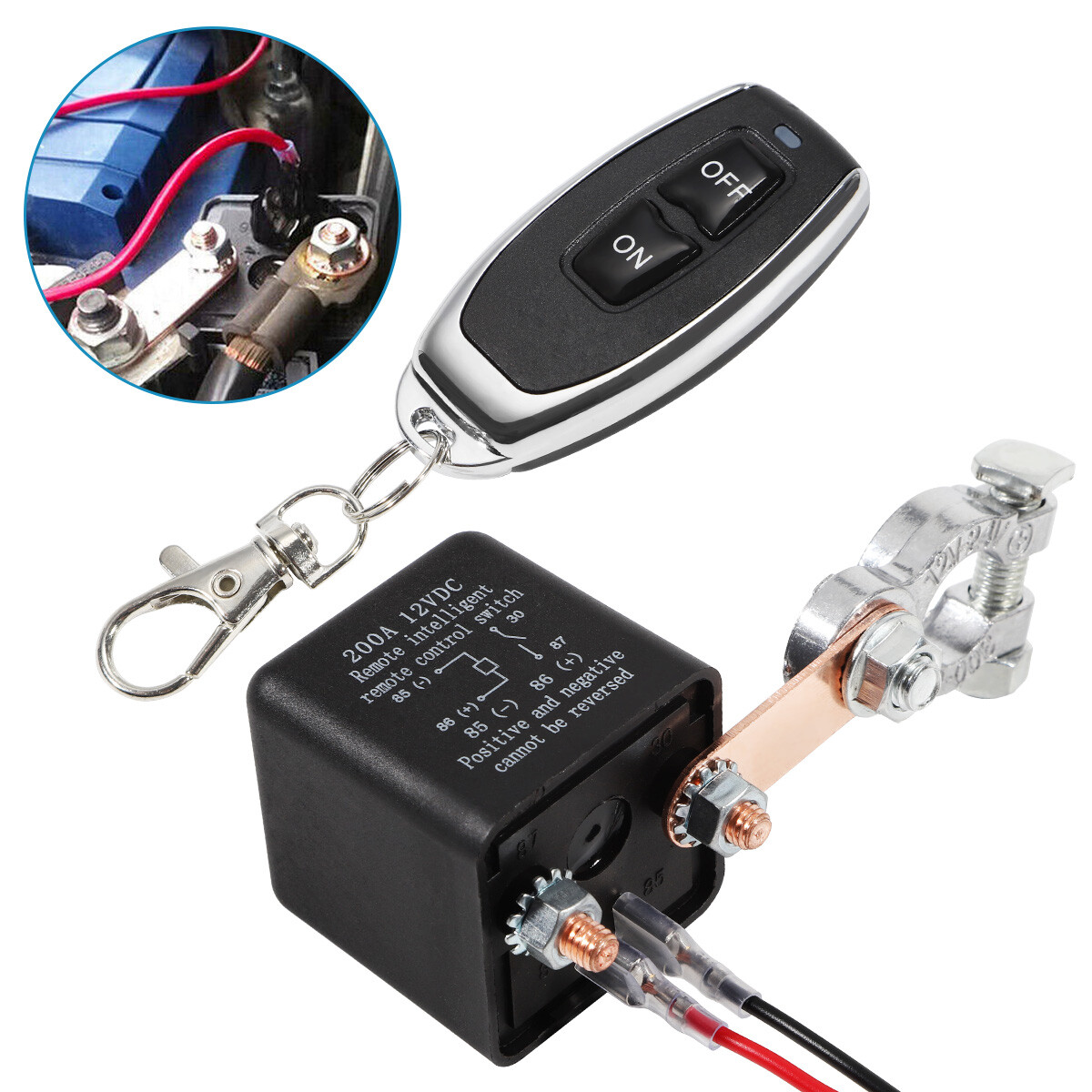 Car Battery Switch Disconnect Power Kill Master Isolator Cut Off Remote ...