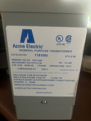 NEW Acme Electric Single Phase 240V Low Voltage Distrib Transformer ...