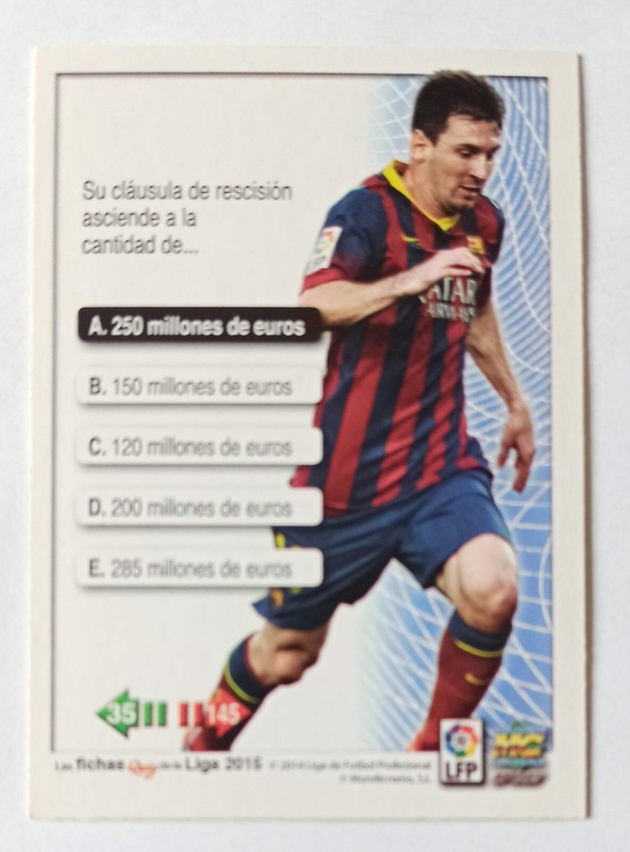 BARCELONA SUPERSTAR LIONEL MESSI METALCARDS LIMITED EDITION MUNDICROMO ...