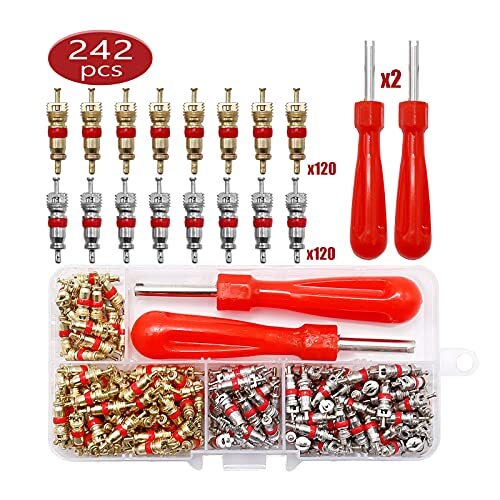 242pcs R134A Valve Cores Kit AC Valve Core Removal Tool for Car A/C ...
