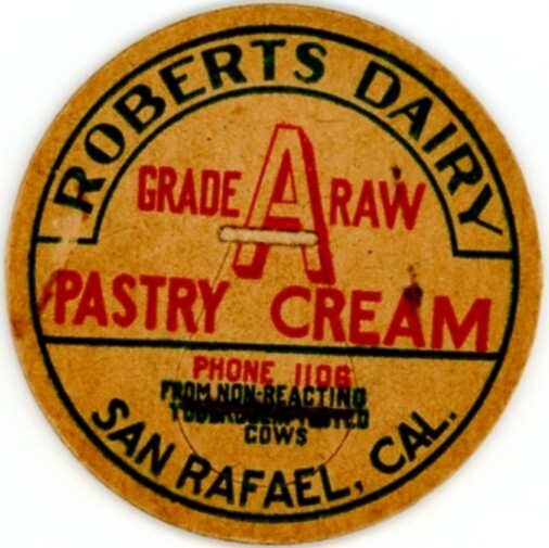Milk Bottle Cap - Roberts Dairy - San Rafael, CA (California) - RAW ...