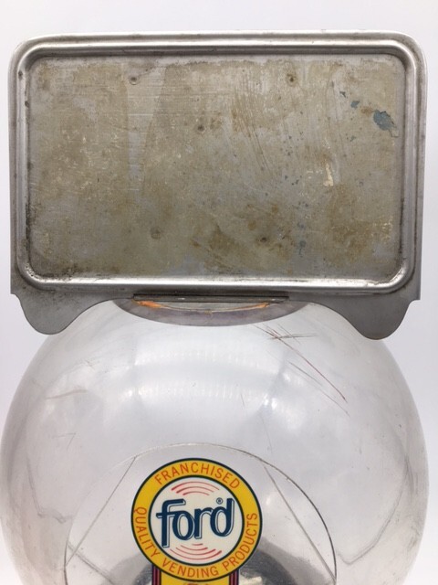 Vintage Penny 1 Cent Ford Gum Gumball Machine with Advertisement Topper ...
