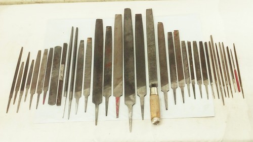 Vtg hand file tool lot rasp mill bastard nucut Nicholson Heller black ...
