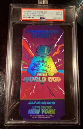 ️2019 Fortnite World Cup Comemerative Ticket ~ PSA 10 ~ POP 2 🔥 | eBay