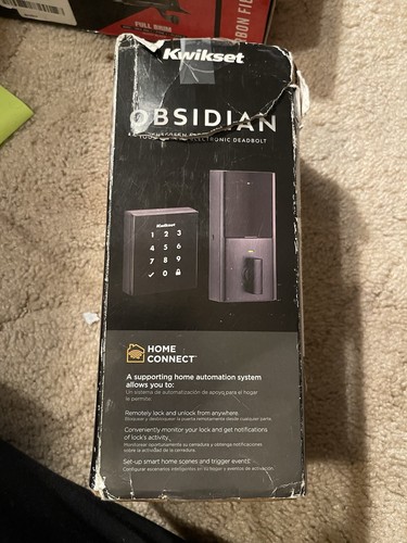 Kwikset Smart Electronic Deadbolt Lock Obsidian Touchscreen 954-OBN ...