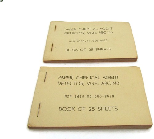 Knowlton Brothers Paper Chemical Agent Detector VGH ABC-M8 Vintage (2 ...