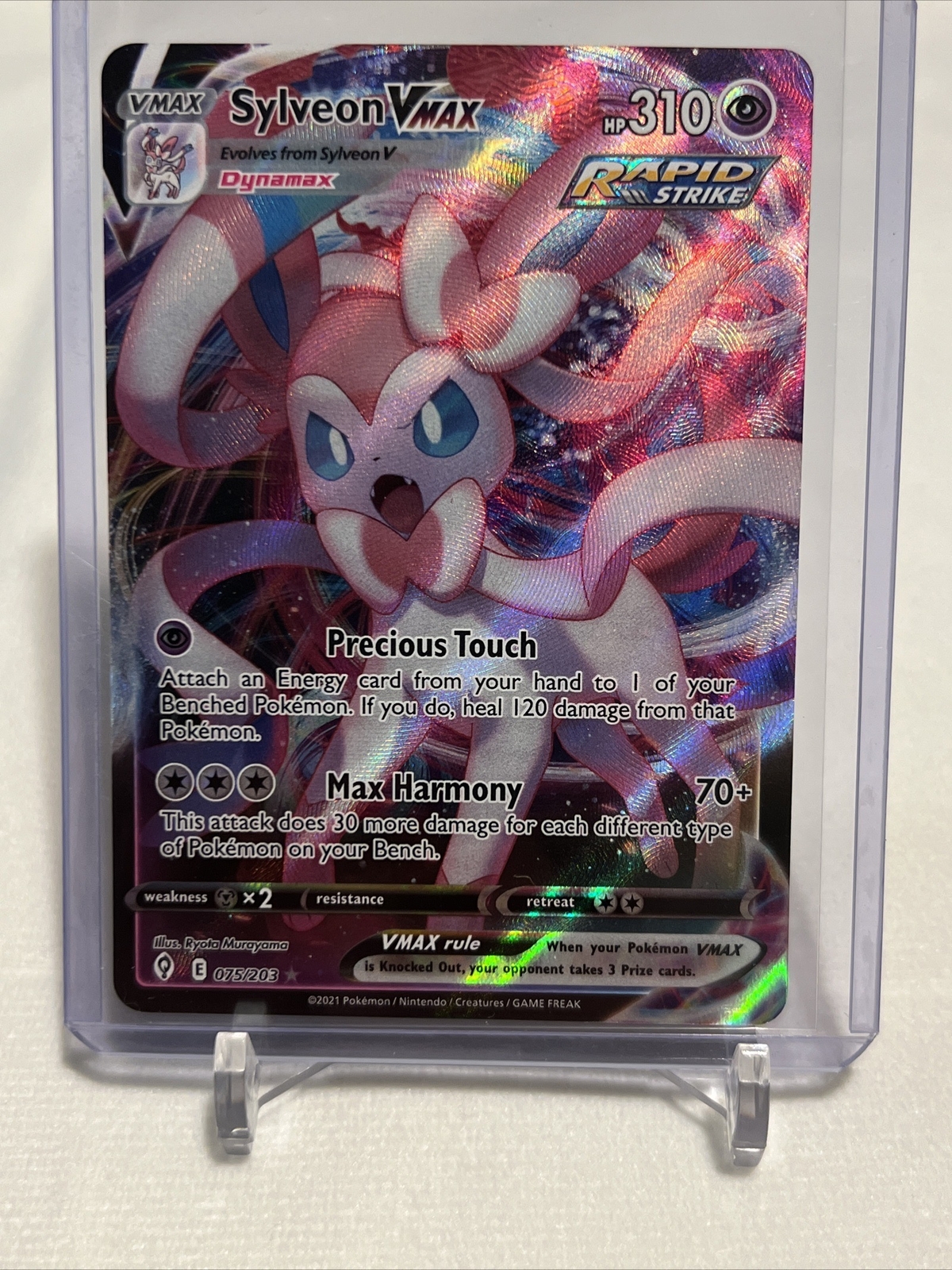 Pokémon TCG Sylveon VMAX Evolving Skies 075/203 Holo Ultra Rare | eBay