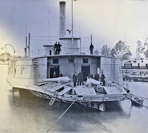 1912 Vintage Illustration Gunboat Commodore Perry Civil War | eBay