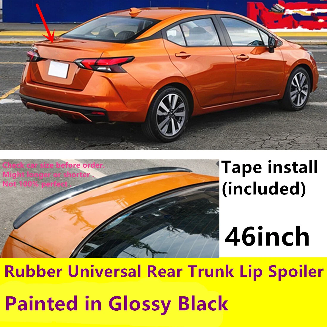 Versa 2018 ABS Plastic Silver Black Car Rear Bumper Rear, 50% OFF