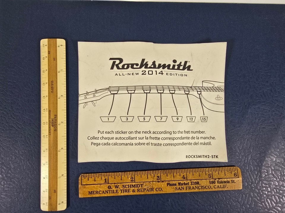 Rocksmith 2014 Guitar Fret Number Stickers -Two Sets Per Sheet NEW | eBay