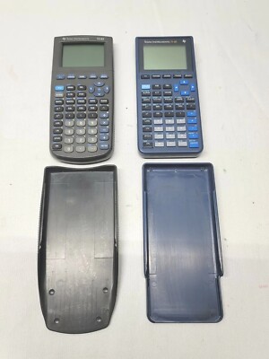 Lot of 2 Texas Instruments TI-81 TI-82 Graphing Calculators w/Cover ...