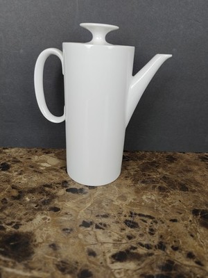 Thomas Germany Medallion White Porcelain Mini Coffee Pot Teapot & Lid 2 ...