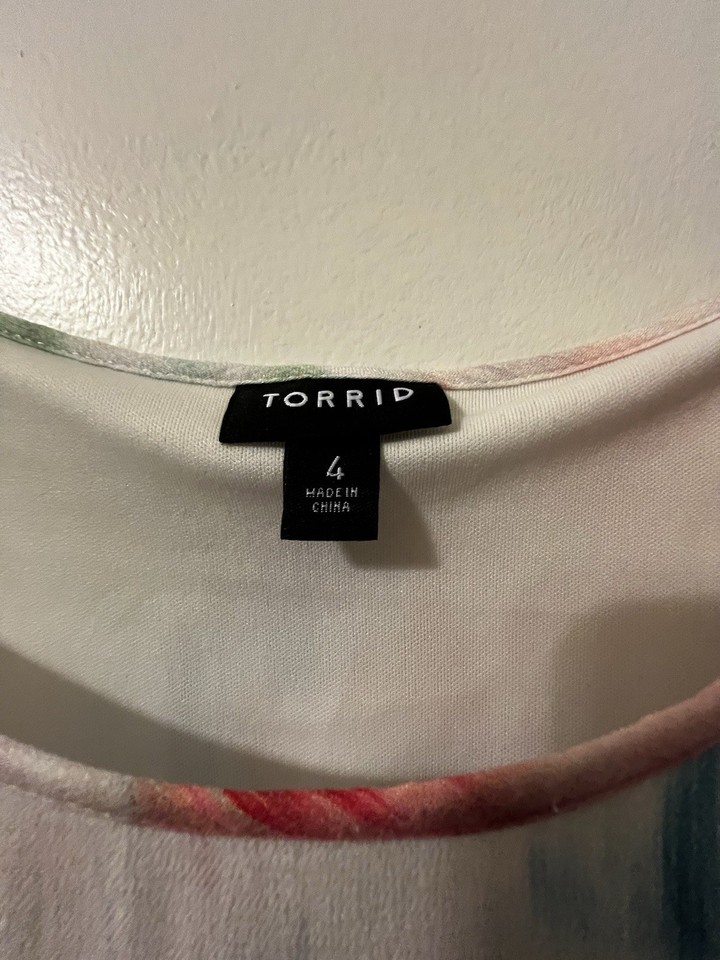Torrid Watercolor Midi Dress Size 4 | eBay