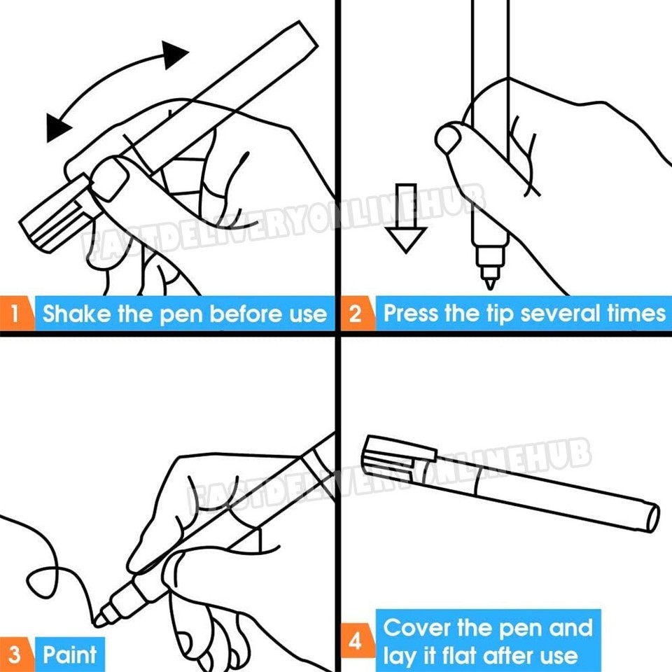 8 Colours Card Writing Drawing Double Line Outline Pen Highlighter ...