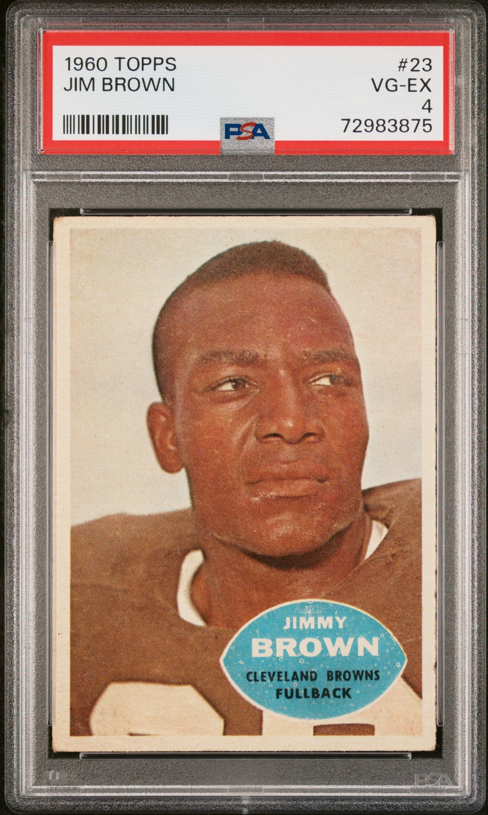 Jim Brown 1960 Topps Football Card #23 Graded PSA 4 72983875 | eBay