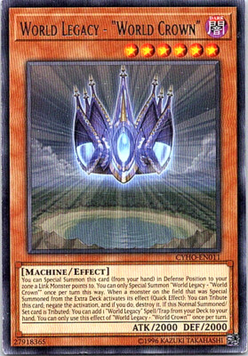 World Legacy - "World Crown" CYHO-EN011 Yu-Gi-Oh! Light Play Unlimited ...