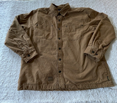 Brazos Canvas Work Force Jacket Mens Brown Flannel Lined Heavyweight XL ...