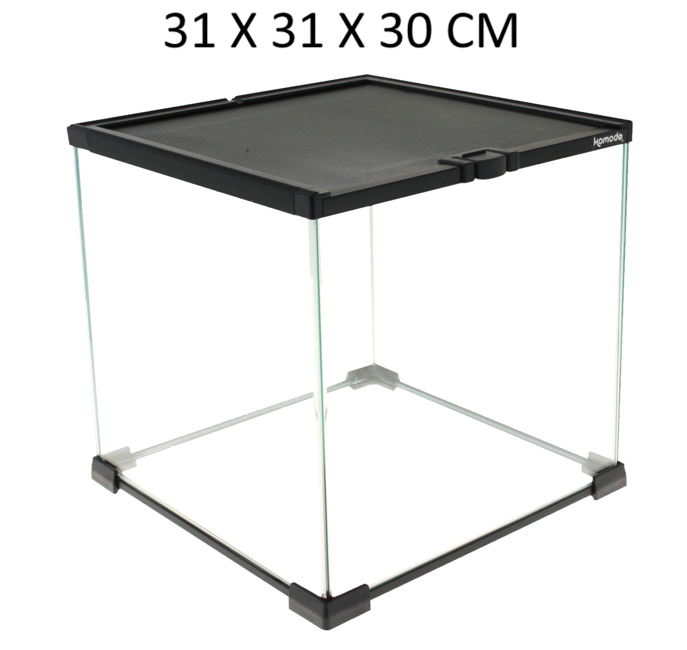 KOMODO GLASS NANO HABITAT SMALL REPTILE VIVARIUM STACKABLE SPIDER ...