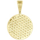 10K Yellow Gold Diamond Medallion 3D Money Dollar Sign Pendant 1.55 ...