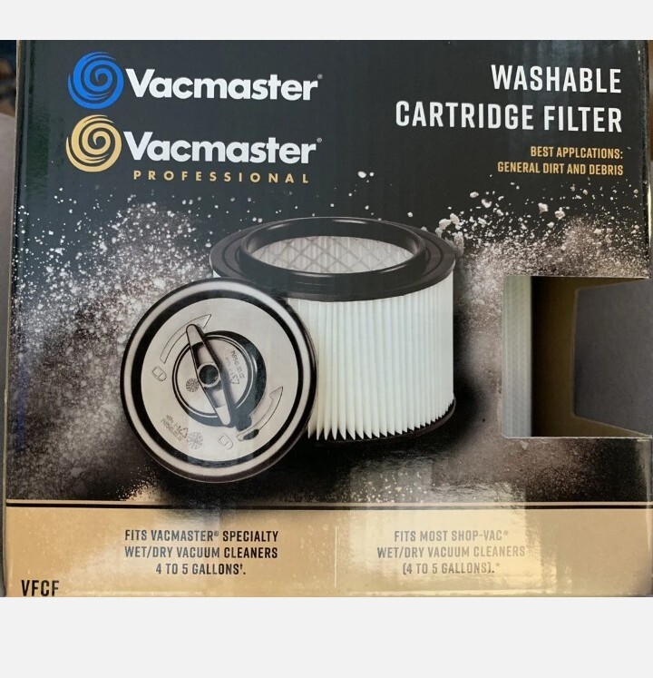 Vacmaster 4 Gallon Washable Cartridge Filter & Retainer VFCF | eBay