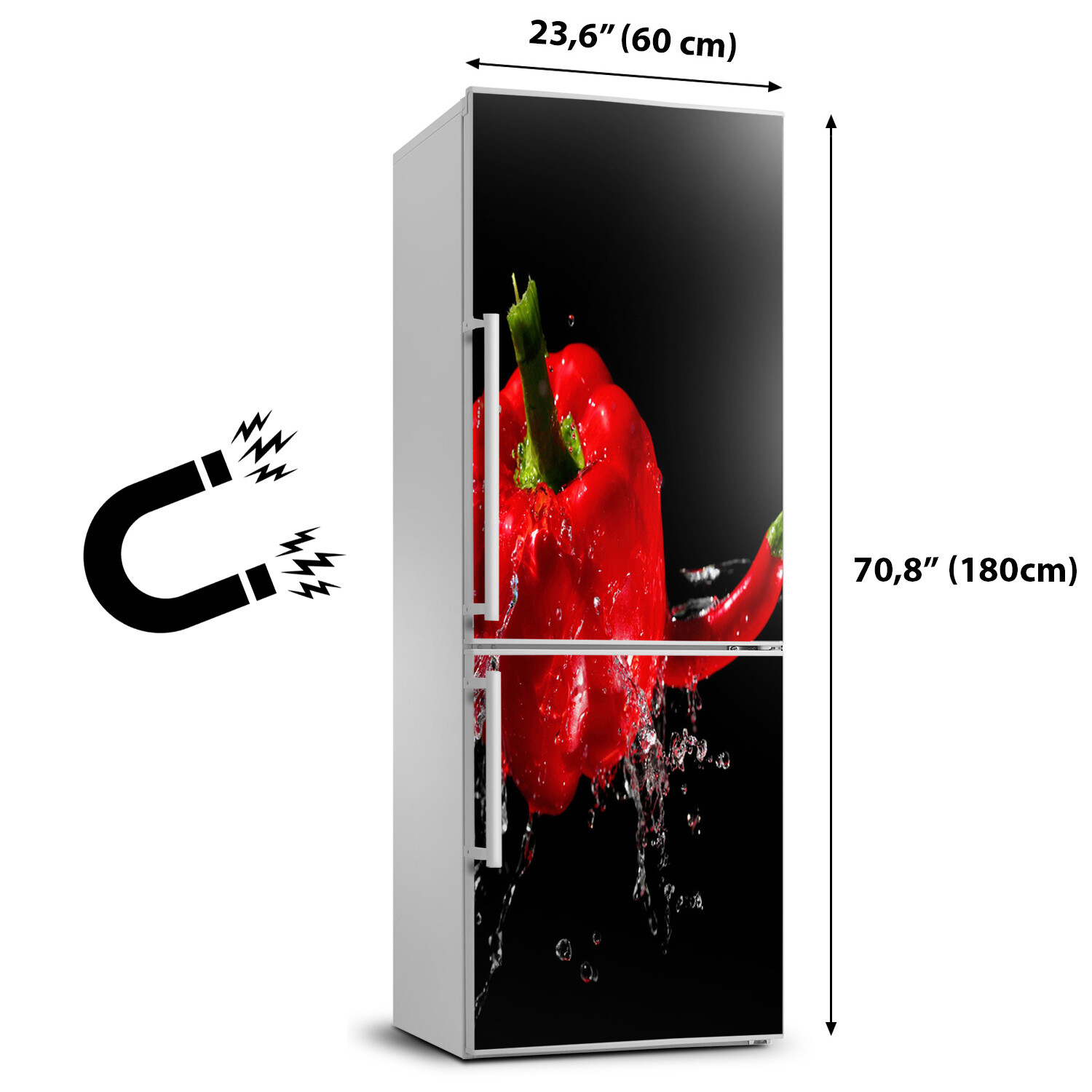 3D Refrigerator Wall Self Adhesive Removable Sticker Decal Food Two ...