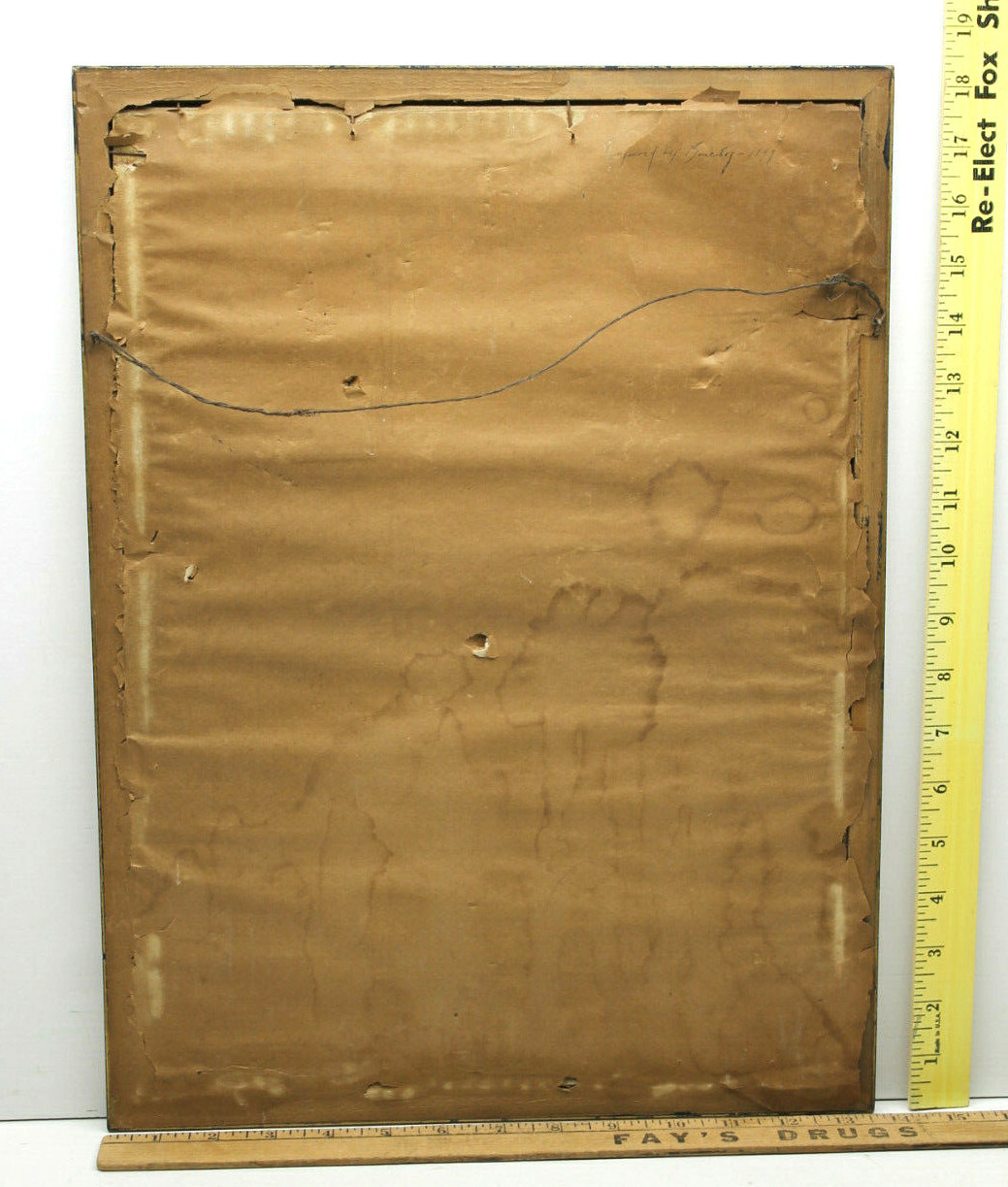 Note on Reverse:1749 Antique Possible Japanese Stork Ramunculus Aquatis ...