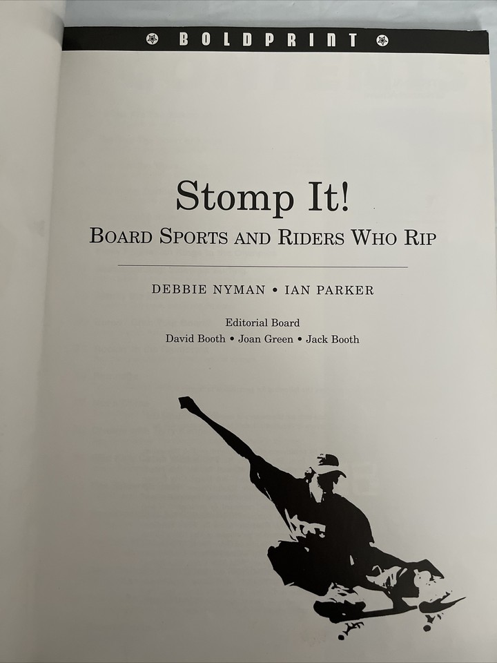 RARE 2004 Boldprint Stomp It! Book Magazine SkateBoard Riders Tony Hawk ...