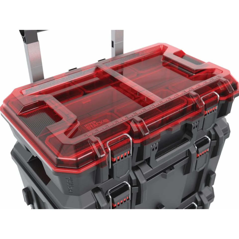 Heavy Duty 3 Piece Plastic Modular Rolling Toolbox System Black | eBay
