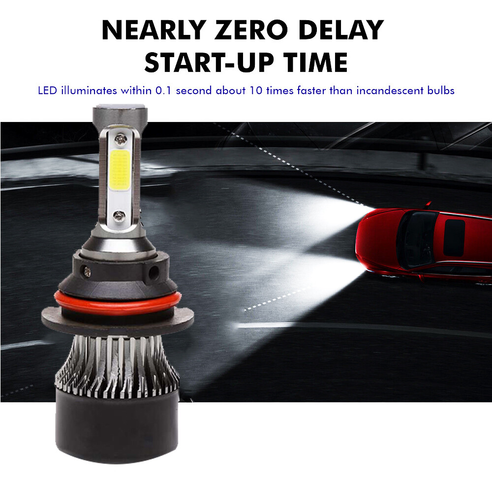9007 HB5 LED Headlights Conversion Kit 2000W 320000LM High Low Beam ...