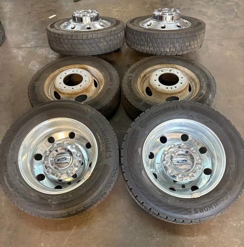 Set of Used '05-'25 Ford F450 F550 19.5" Wheels 225/70R19.5 Continental ...