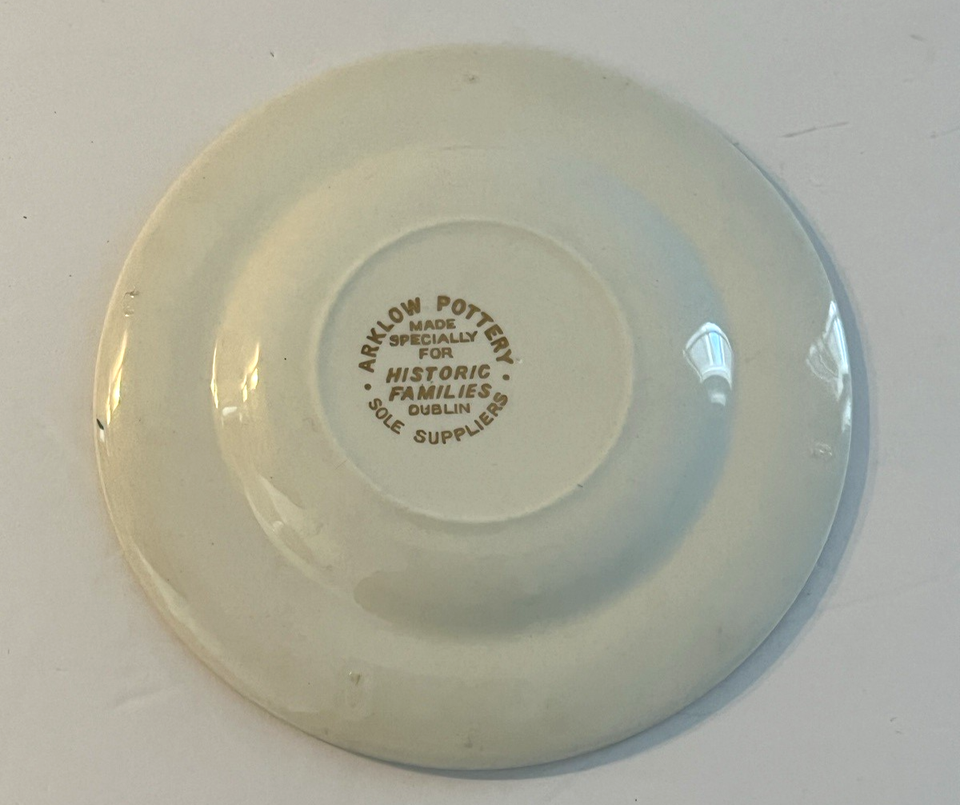 O'ROURKE Family Trinket Dish 4" Arklow Pottery Family Crest Dublin ...