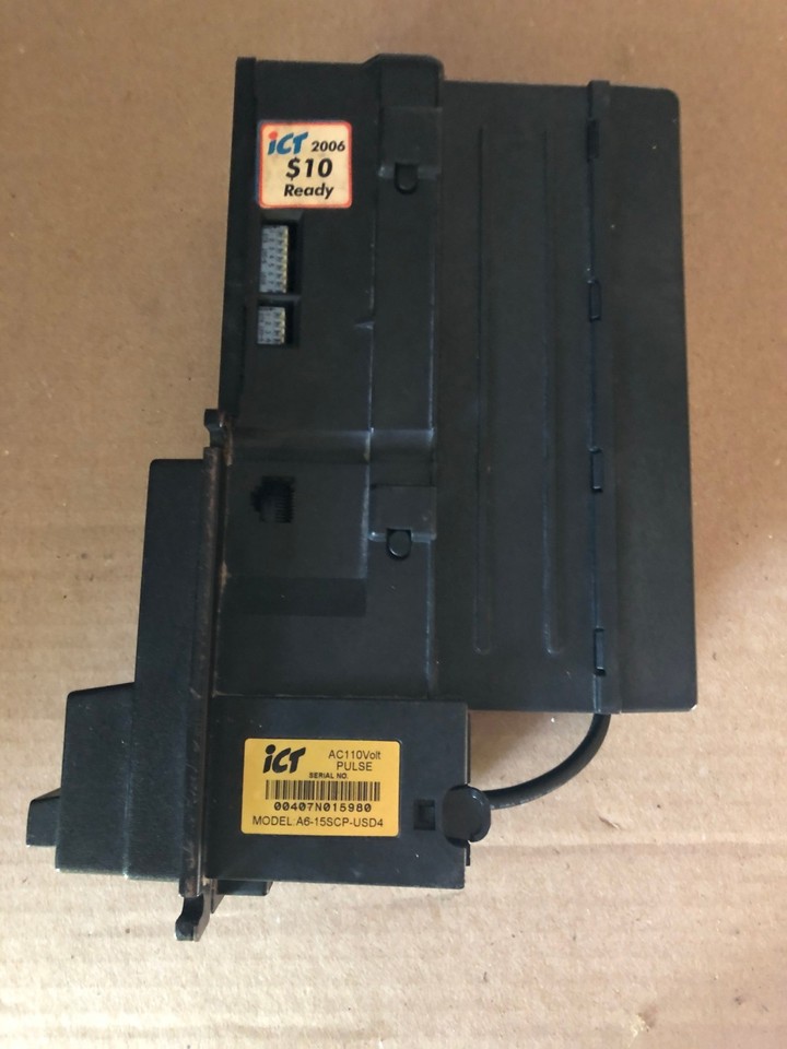ICT BILL VALIDATOR A6-15SCP-USD4 110-VOLTS ARCADE VENDING # | eBay