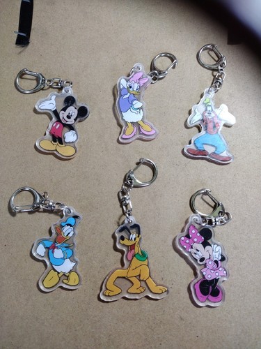 Lot Of 6 Disney Character Acrylic Key Chains | eBay