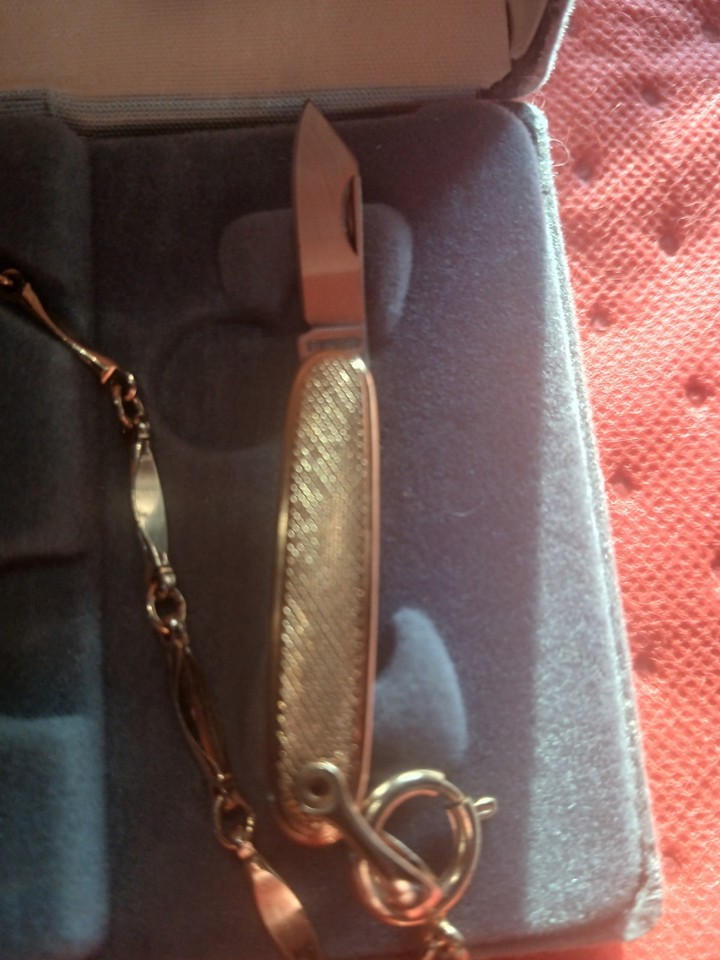 Colibri Swiss Quartz Yellow Gold Pocket Watch with Chain & Folding ...