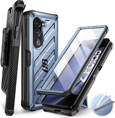For Galaxy Z Fold 5 5G SUPCASE Belt Clip with S Pen Holder Case ...