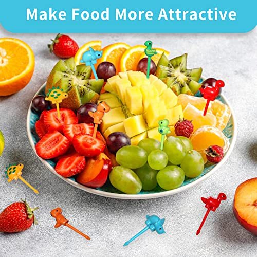 12Pcs Food Picks for Kids Fruit Food Picks, Fun Kids Food Picks for ...