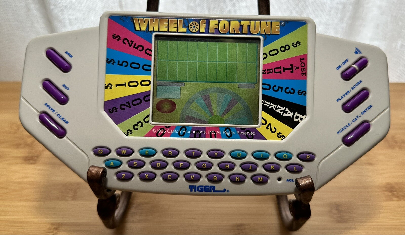 Wheel of Fortune Handheld Game 1995 Tiger Electronics, Cartridge ...