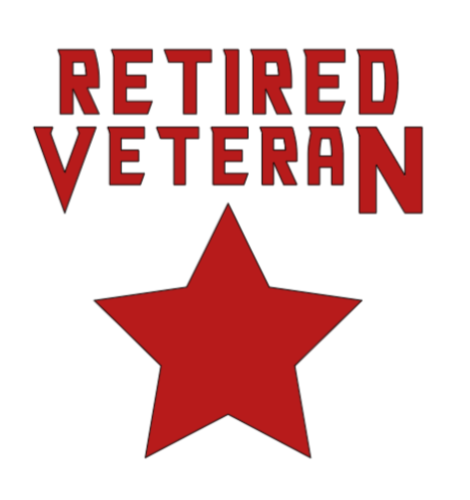 Vinyl Car Decal Sticker - "Retired Veteran" American Star USA Military ...