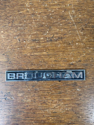 Original Vintage Brougham Rectangular Badge Emblem Metal Block Letters ...
