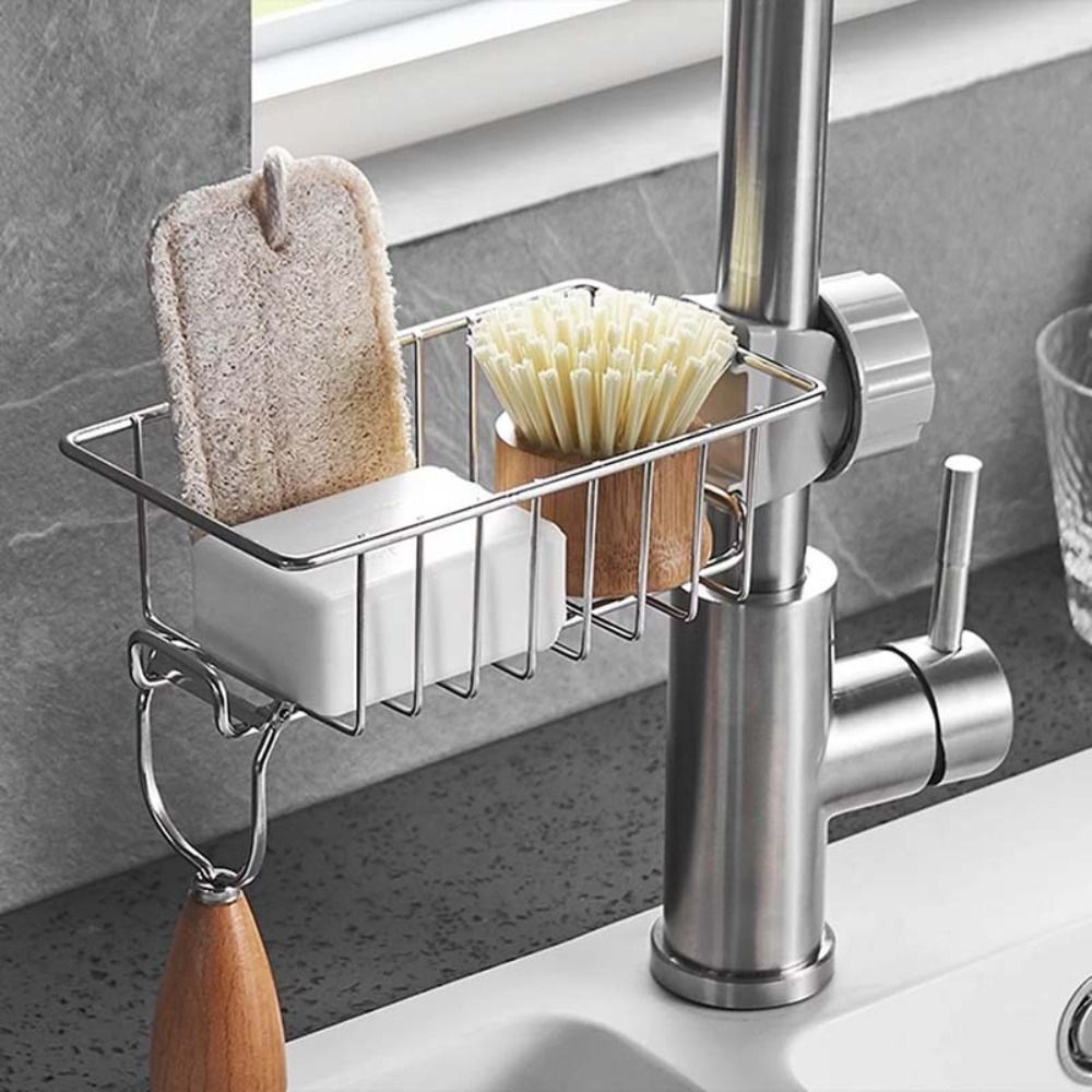 Home Kitchen Bathroom Faucet Sink Sponge Hanging Tap Storage Holder ...