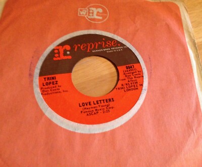 Trini Lopez 45 Love Letters / Gonna Get Along Without Ya Now | eBay