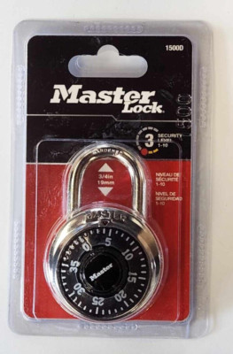 Master Lock Padlock Number Combo Black | eBay